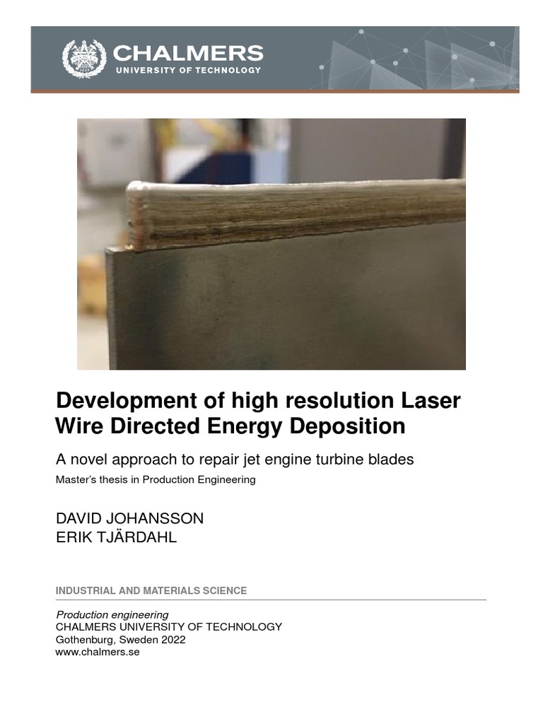 Laser Wire DED for Turbine Blade Repair | PDF | 3 D Printing | Welding
