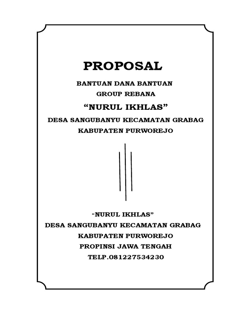 Proposal Hibah Alat Kesenian Rebana | PDF