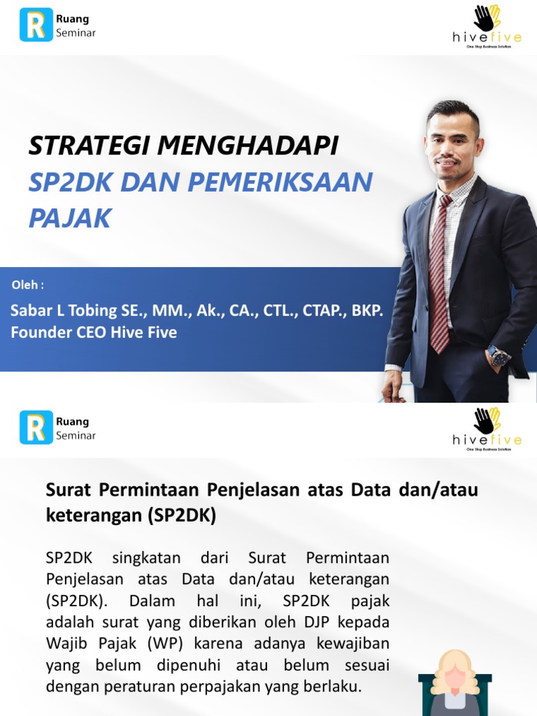 Strategi Menghadapi SP2DK Pajak | PDF