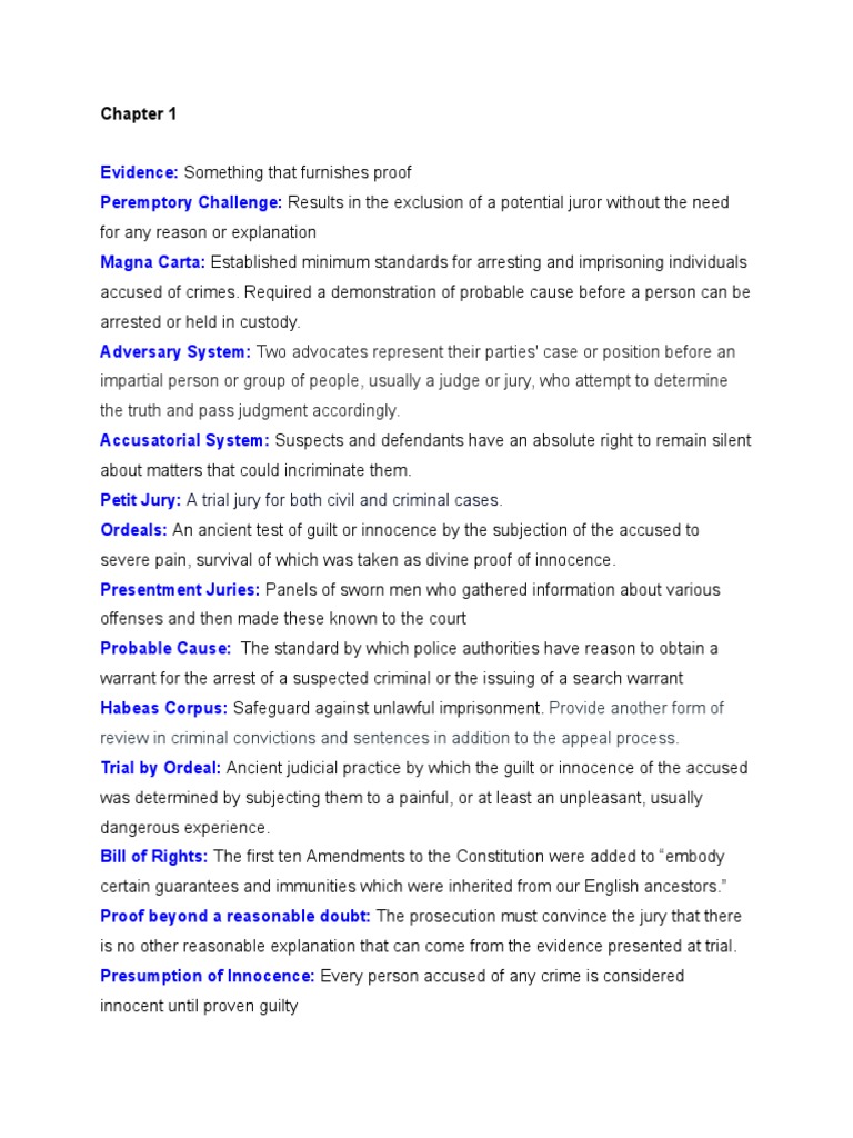 Study Guide 2 | PDF | Trials | Evidence (Law)