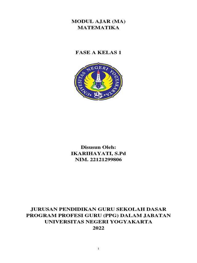 MODUL AJAR 1 - IKARIHAYATI Rev | PDF