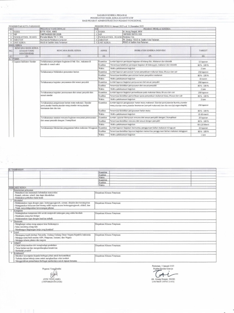Sasaran SKP 2023 | PDF