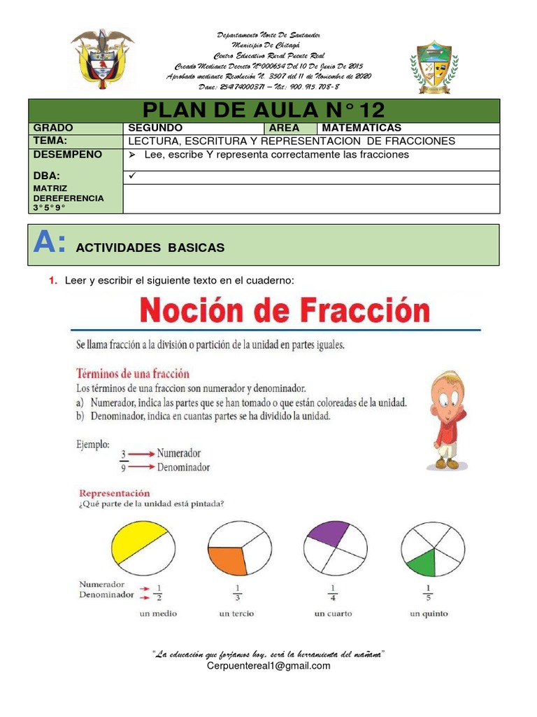 12 Plan De Aula Matematicas 2 Pdf