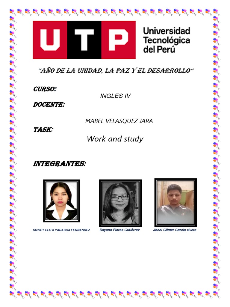 Work and Study Ingles | PDF