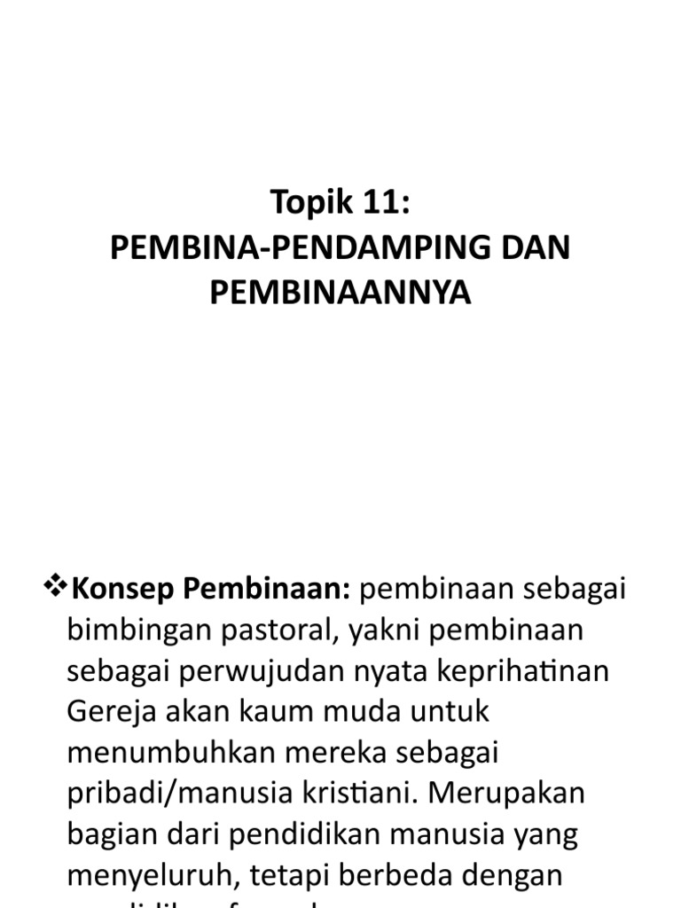 Topik 11-Peran Pendamping-Pembina Omk | PDF | Karier & Perkembangan