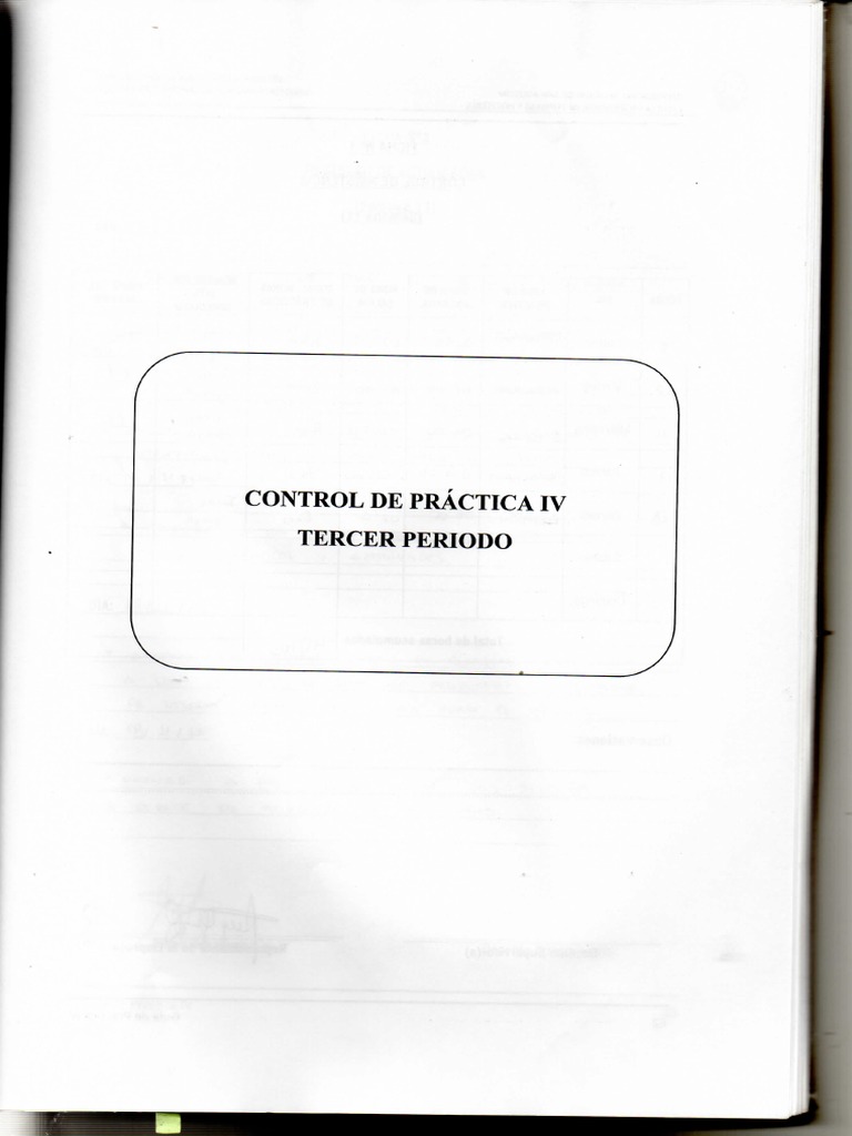 Control de Practica Iv Tercer Periodo | PDF