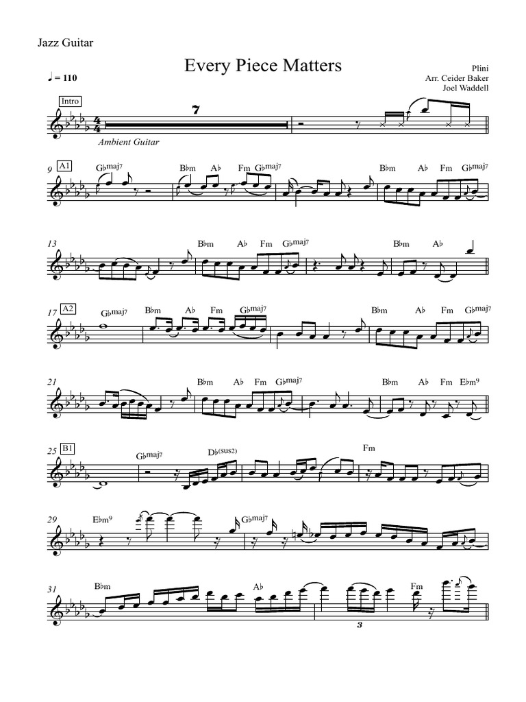 Every Piece Matters - Plini - Lead Sheet | PDF | Théorie (échecs) | Échecs