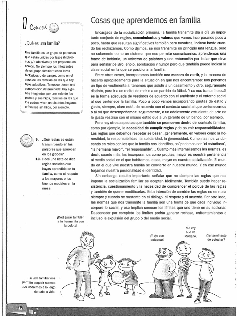 TP 3 La Familia y Cosas Que Aprendemos en Familia | PDF