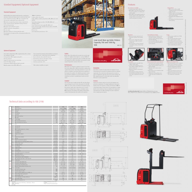 Linde_EN_ds_v08_br1110_en_b_0411 | PDF | Elevator | Electric Motor