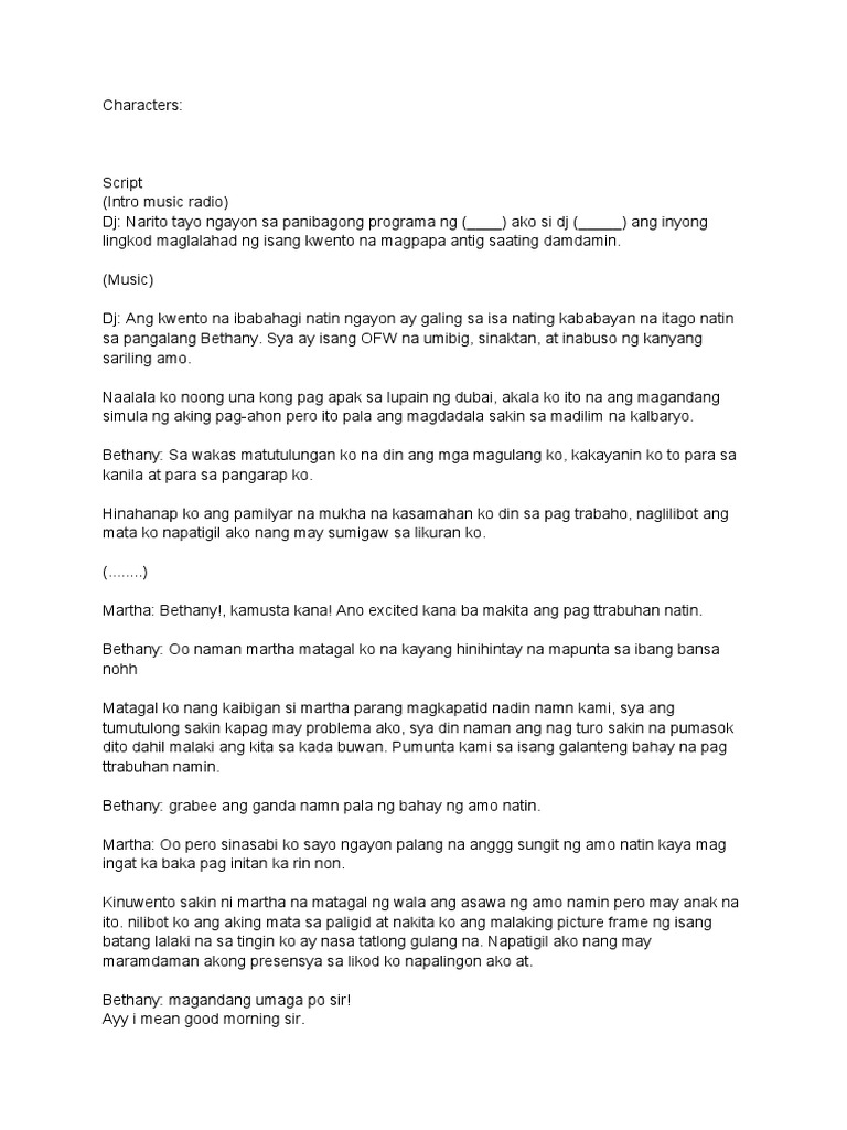 Script in Radio Drama | PDF