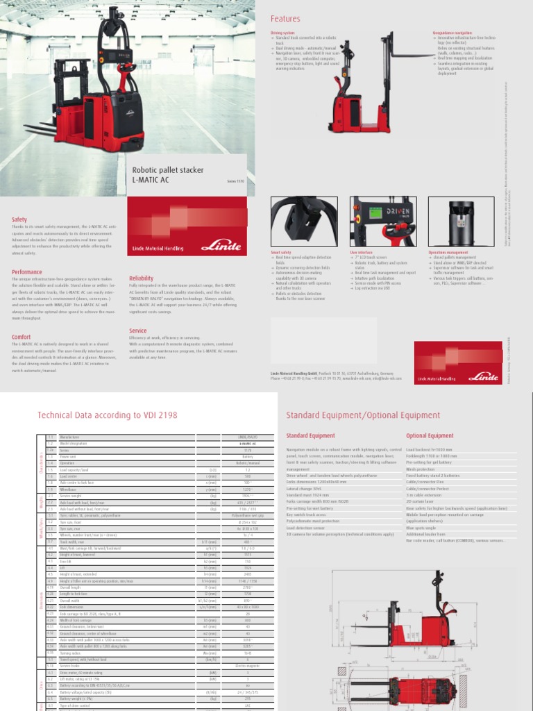 Linde EN Ds L Matic Ac br1170 en B 0416 | PDF | Tire | Image Scanner