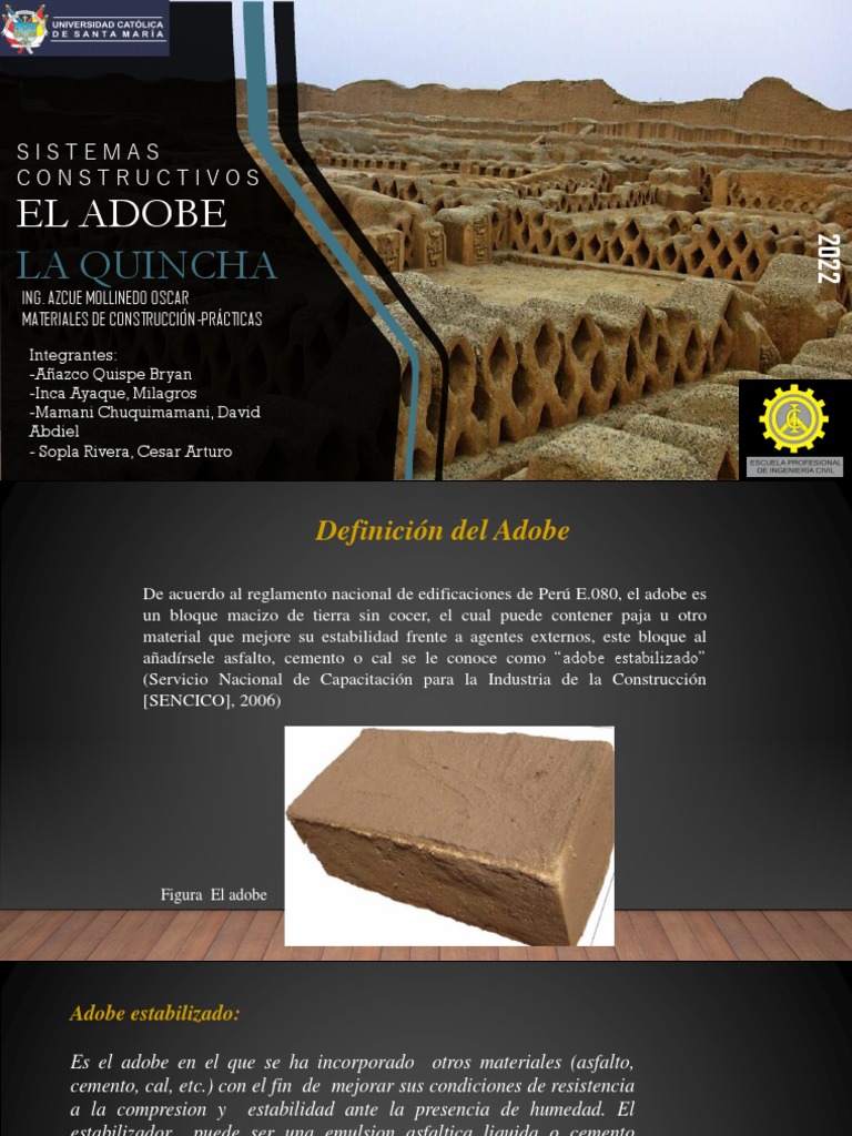 Adobe y Quincha: Sistemas Constructivos | PDF | Diseño arquitectonico ...
