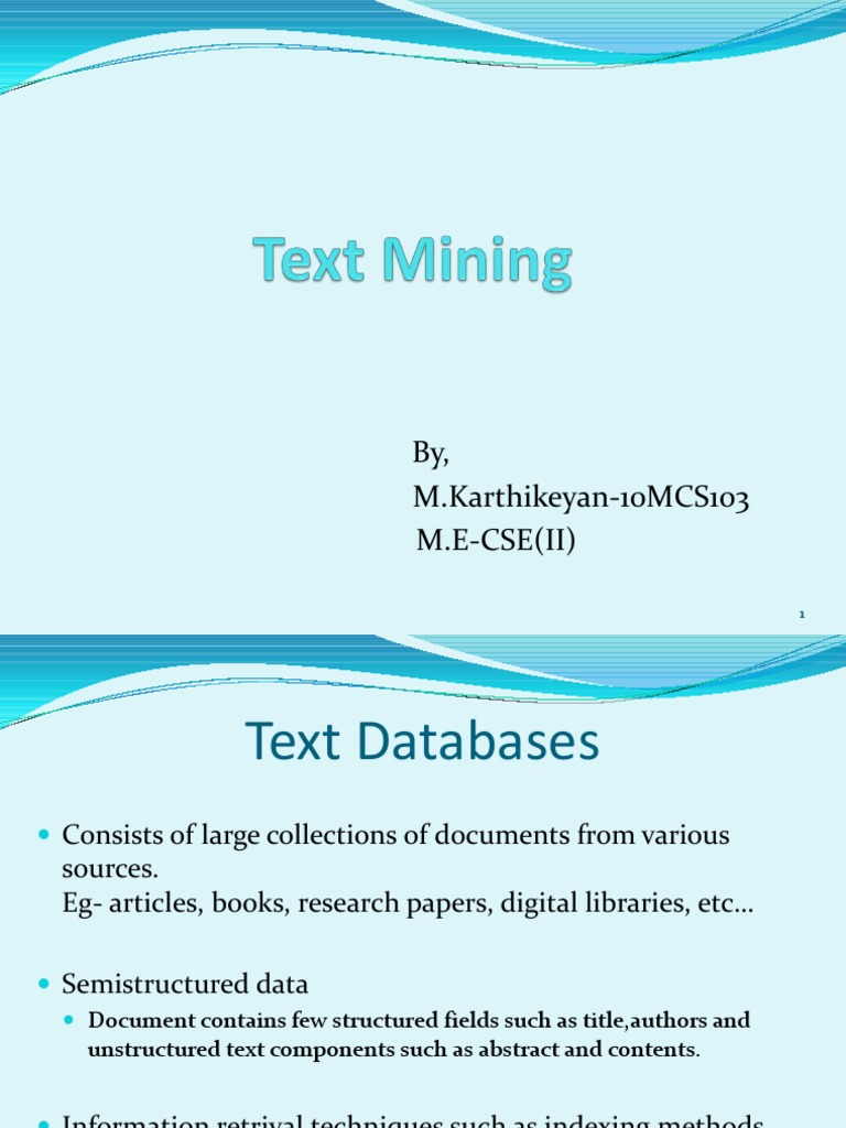 Text Mining | PDF | Information Retrieval | Search Engine Indexing