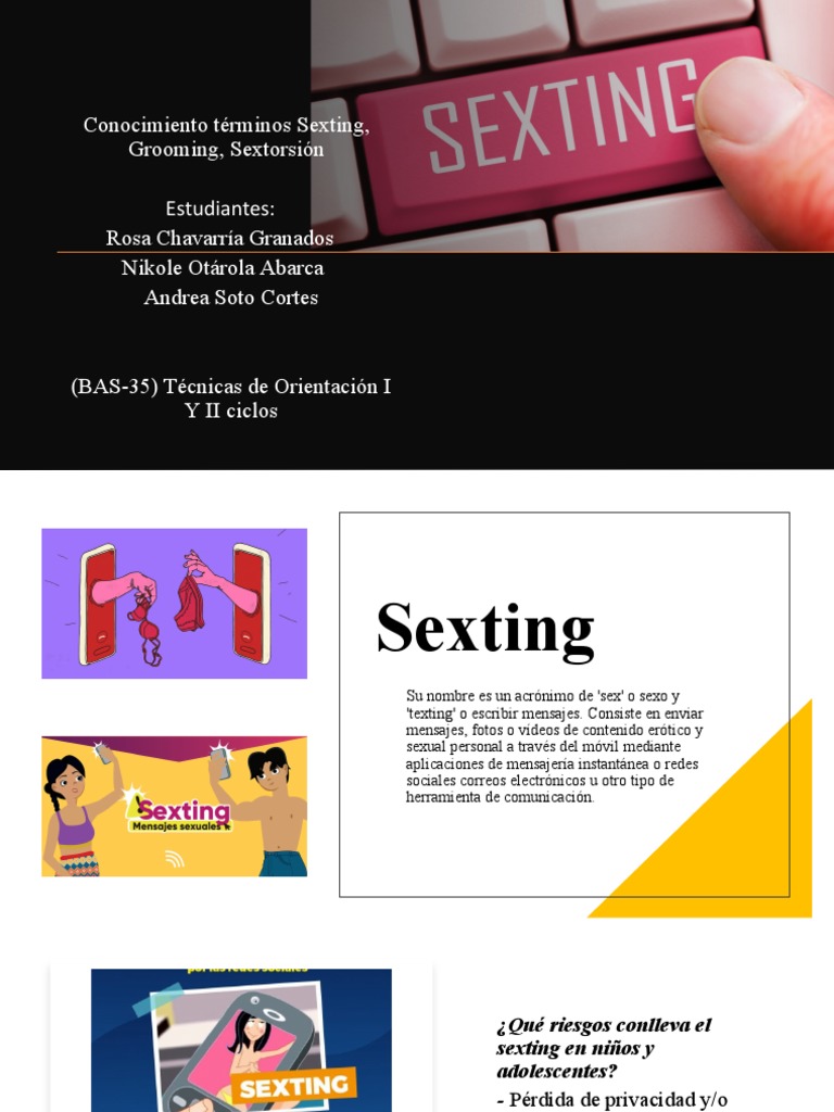 Presentación Sexting, Sextorción y Grooming | PDF