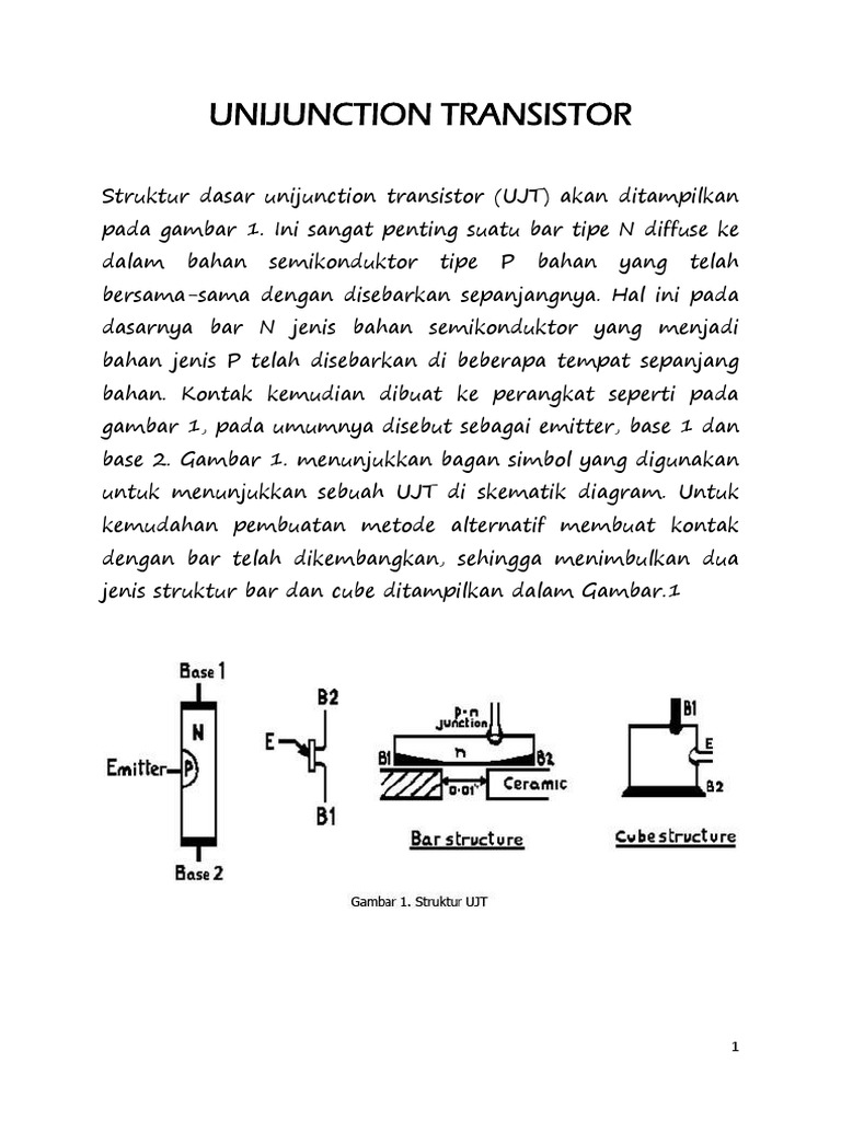 Panduan Lengkap Unijunction Transistor (UJT) | PDF | Metode & Bahan Ajar
