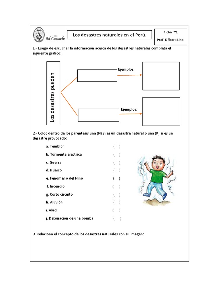 Fichas Semana 3 y 4 PS | PDF | Desastres naturales | Temblores