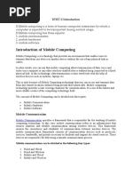 Mobile Computing Notes | PDF | Computer Network | Gsm