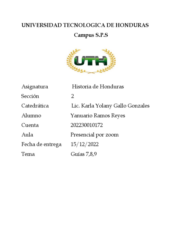 Historia de Honduras: Cabañas y Walker | PDF | Honduras | Liberalismo