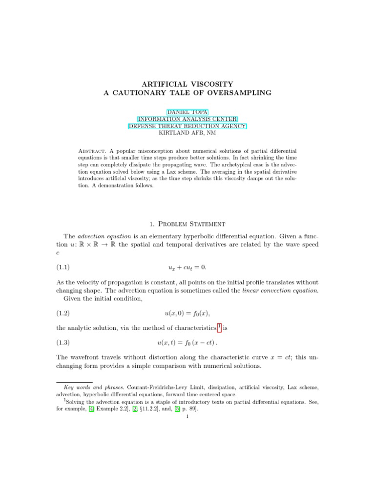Viscosity | PDF | Differential Equations | Partial Differential Equation