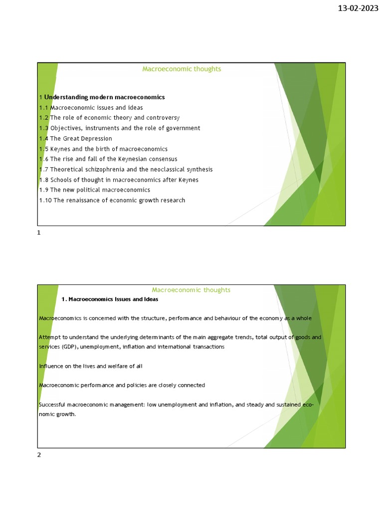 Mod 1 - PPT | PDF | Macroeconomics | Keynesian Economics