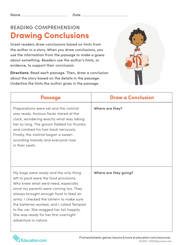 Drawing Conclusions in Reading Comprehension | PDF
