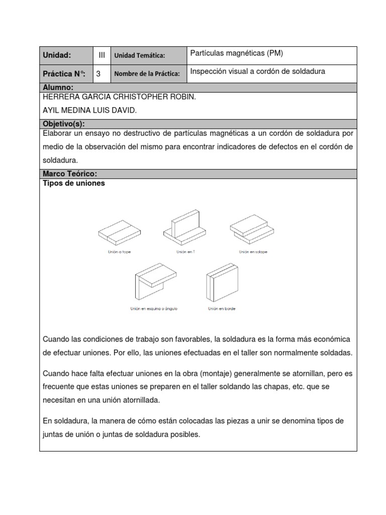 Practica Iii | PDF | Soldadura | Construcción