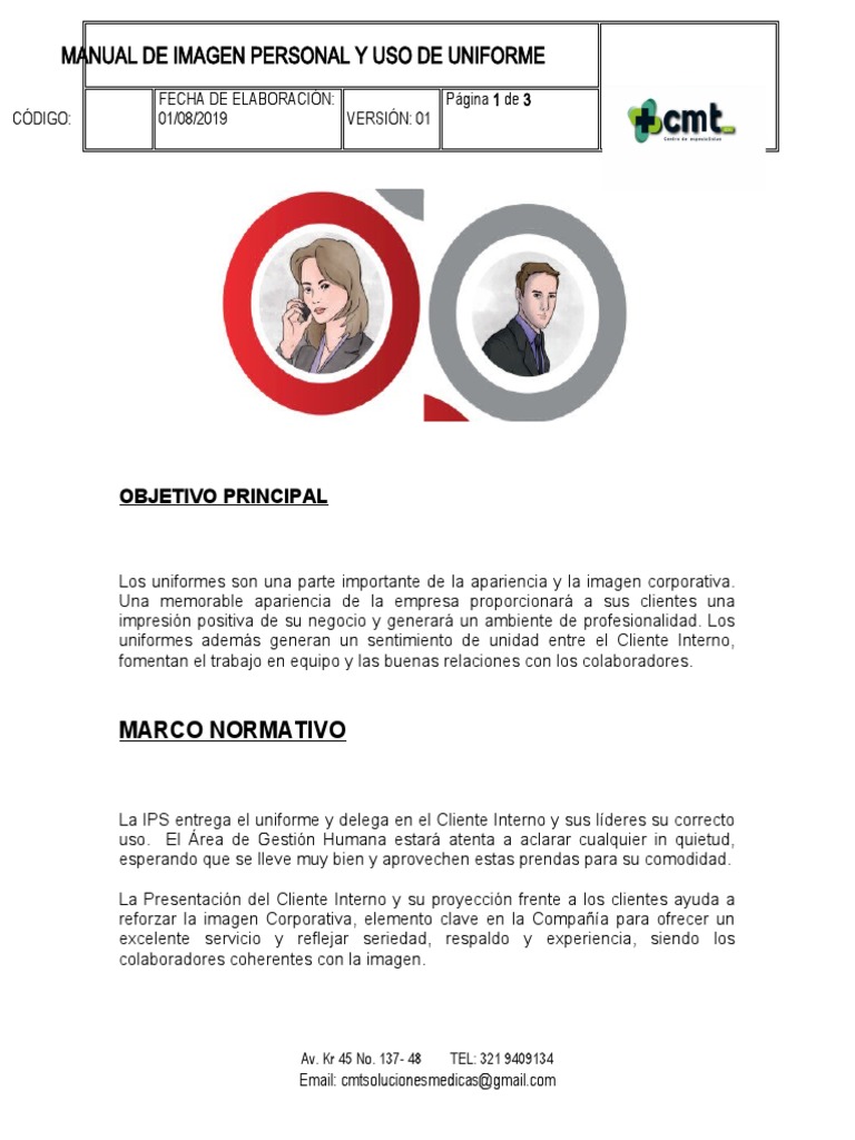 Manual de Imagen Personal y Uso de Uniforme | PDF | Ropa | Enfermería