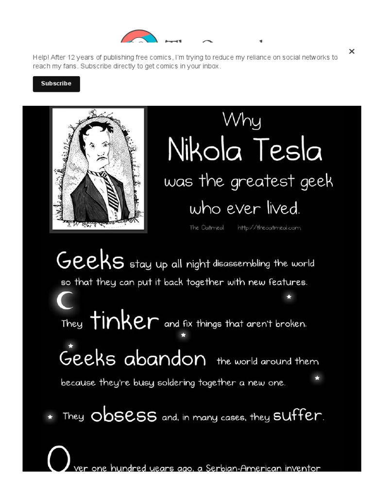 Tesla: The Oatmeal Comic Tribute | PDF