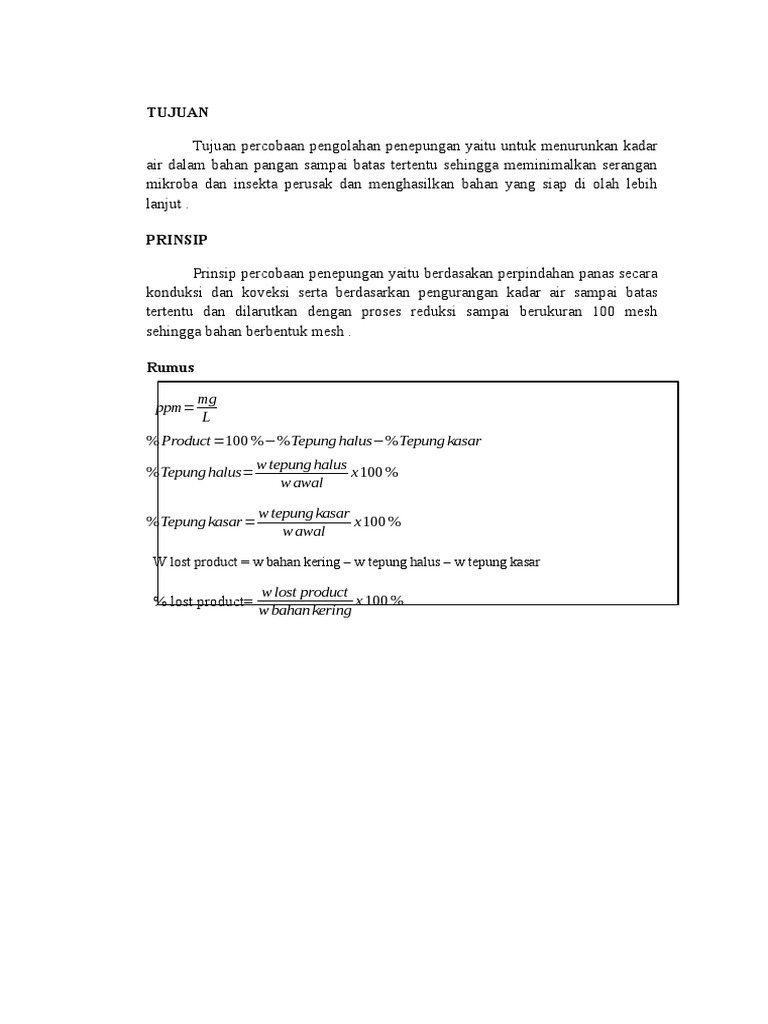 Metode Penepungan Ubi: Blanching & Perendaman | PDF