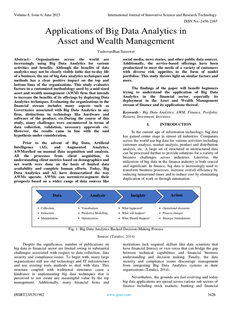 Applications of Big Data Analytics in Asset and Wealth Management | PDF | Analytics | Big Data