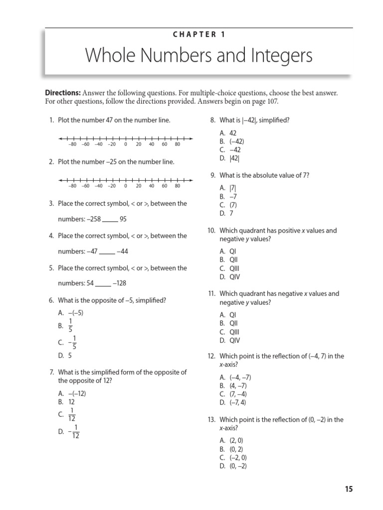 Ch 01 Maths Pdf Integer Cartesian Coordinate System
