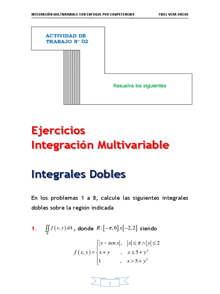 Práctica Integración Multivariable | PDF