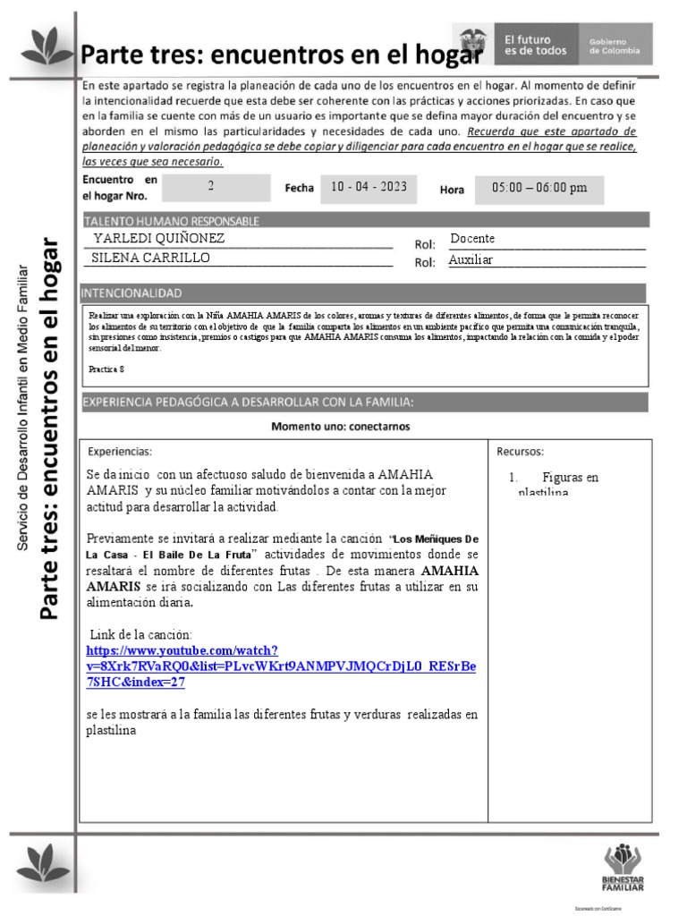 Exploración Alimentaria en Familia | PDF | Alimentos | Comida y bebida