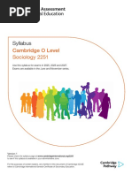 Syllabus: Cambridge International AS & A Level Sociology 9699 | PDF ...