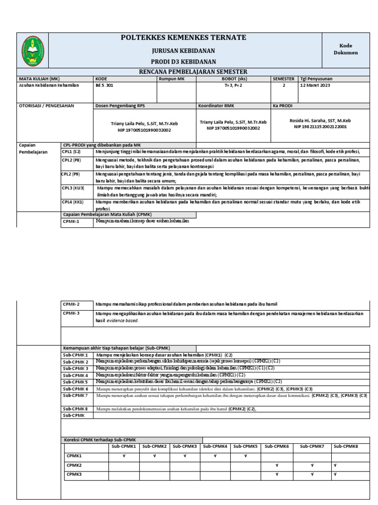 Template RPS Pelatihan UNM | PDF
