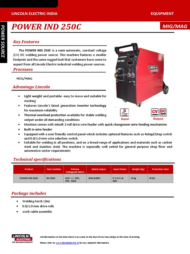 Power Ind 250C Official Catalog | PDF | Welding | Construction