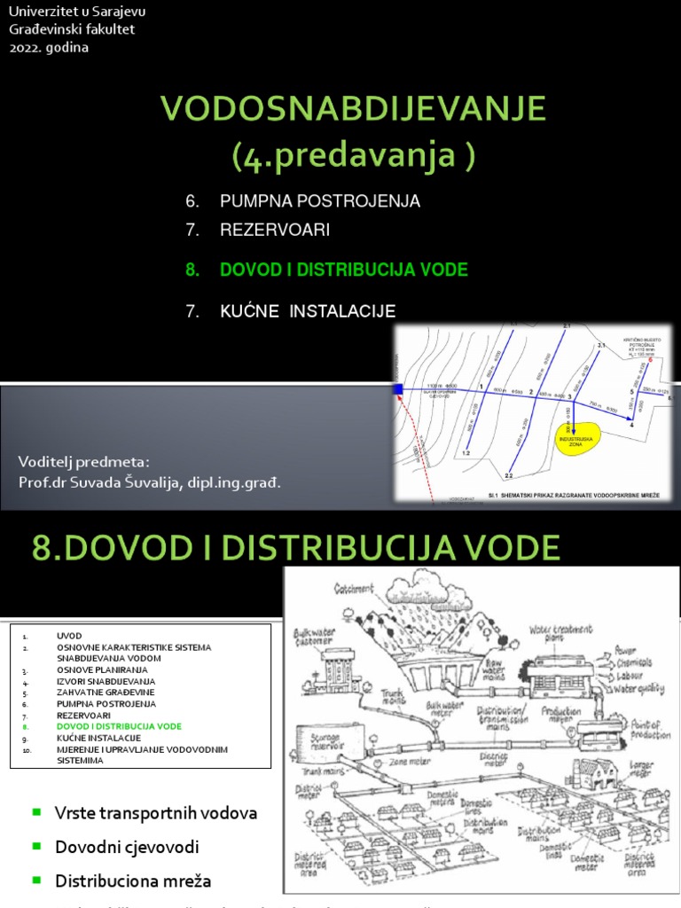 2022 VODOSNABD 4 5 6 Predavanja | PDF