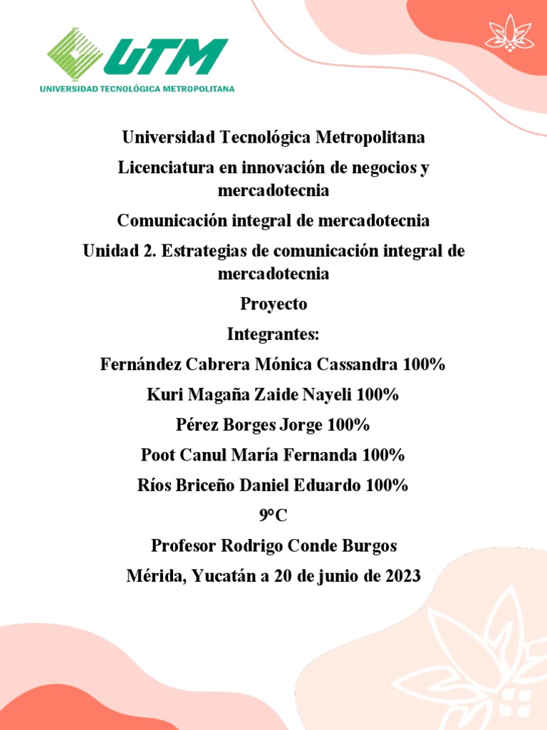 Proyecto U2 CesiaMX | PDF | Evaluación | Marketing