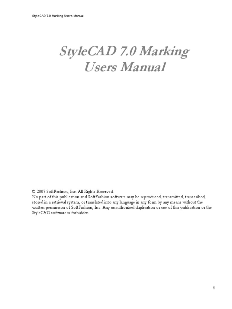 StyleCAD V7 Marking Manual | PDF | Computer File | Computing