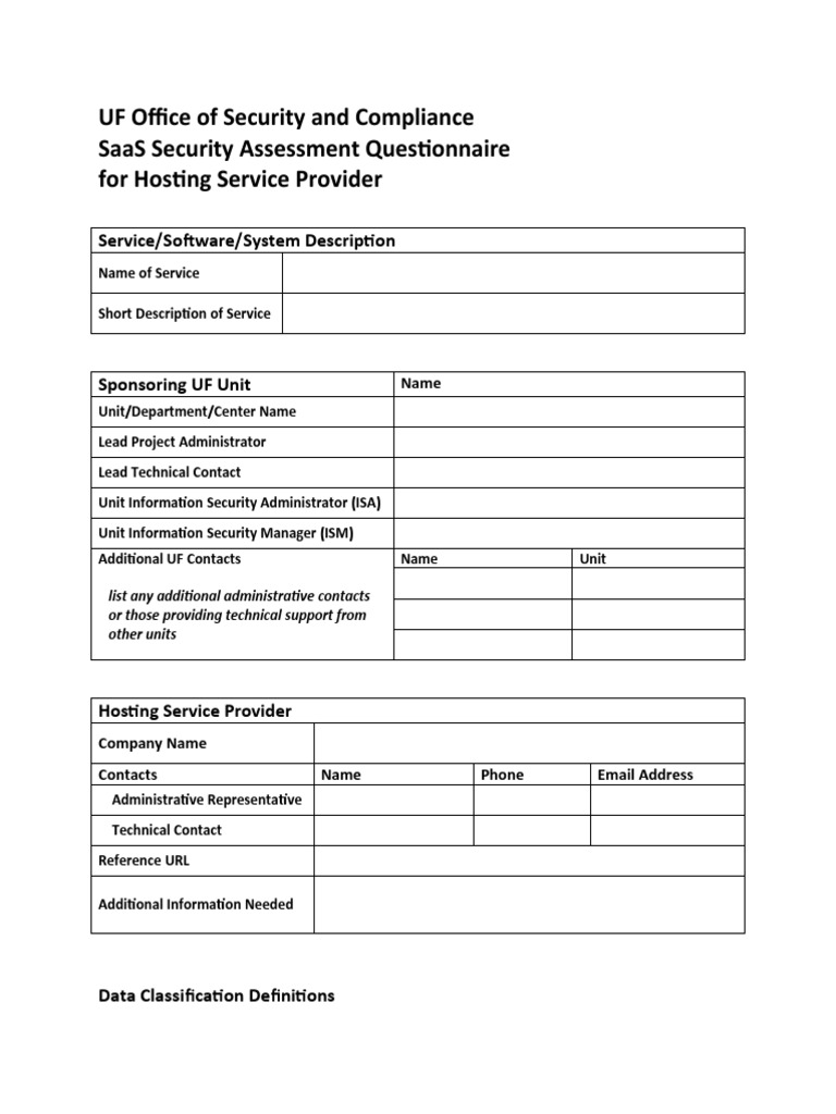 UF SaaS Security Assessment Guide | PDF | Security | Computer Security