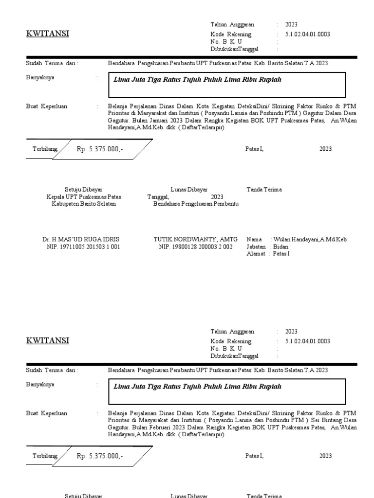 Kuit NCR BOK POPM | PDF