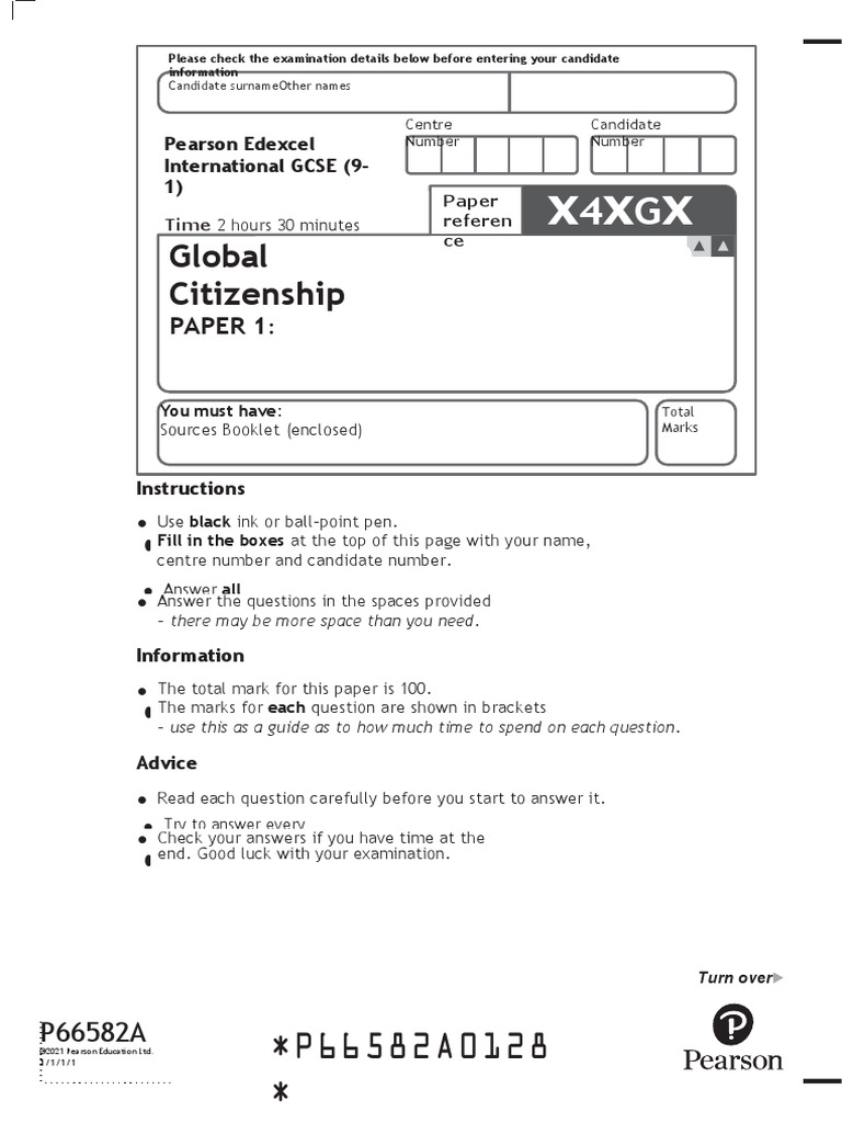 Edexcel IGCSE Global Citizenship Exam Guide | PDF | Vocational ...