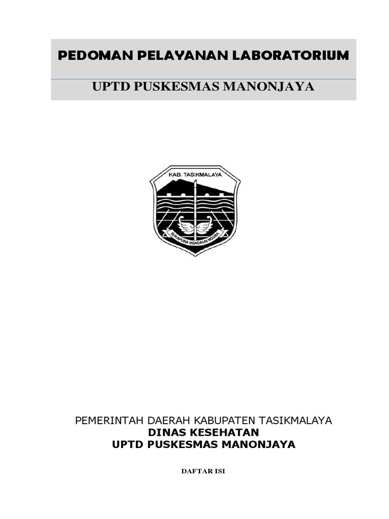Pedoman Pelayanan Laboratorium Puskesmas Manonjaya 2022 | PDF