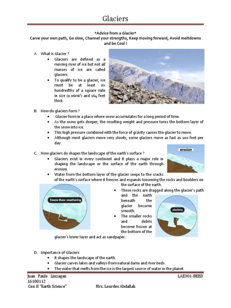 Glacier | PDF | Glacier | Ice