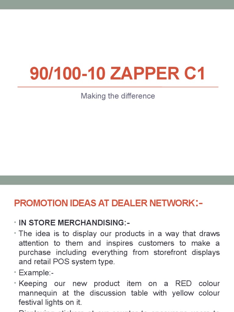 90/100-10 ZAPPER C1: Making The Difference | PDF | Marketing | Computing