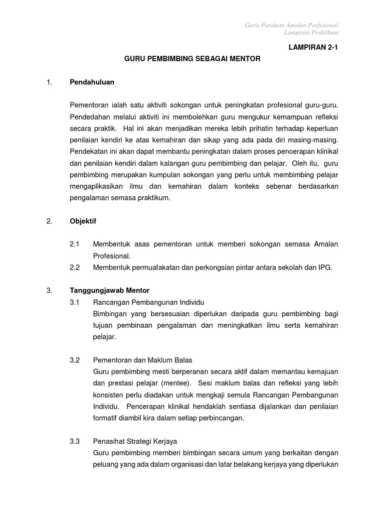 Garis Pandual Amalan Profesional | PDF