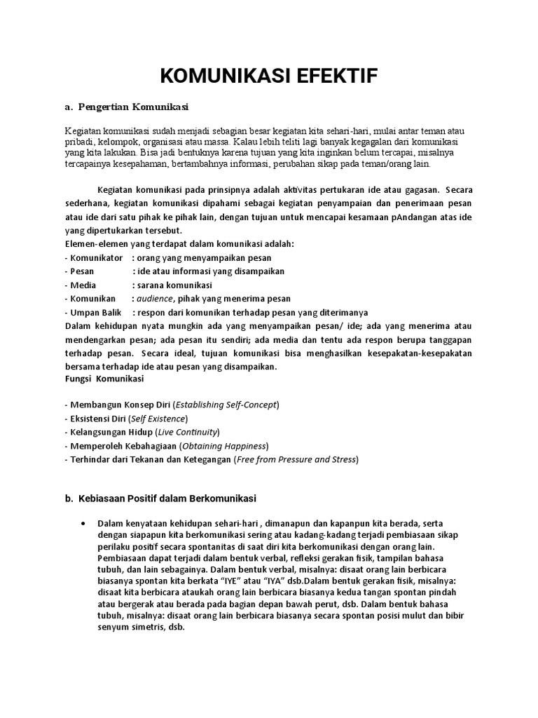 Komunikasi Efektif: Panduan Praktis | PDF | Karier & Perkembangan | Pengembangan Diri