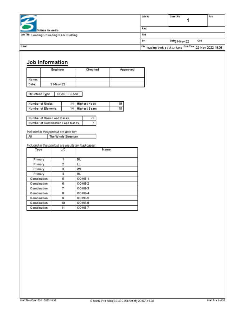 Loading Deck Steel Structure | PDF