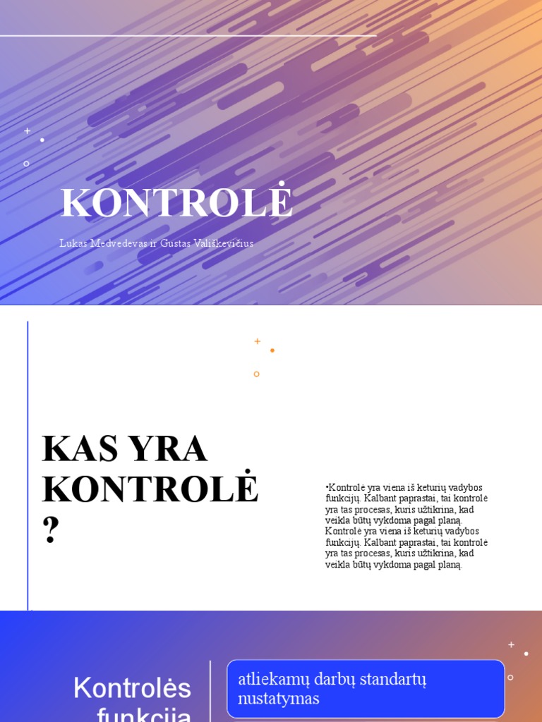 Kontrolė | PDF