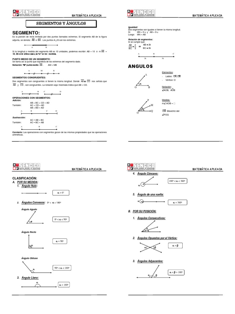 Sem 9 Segmentos y Angulos | PDF